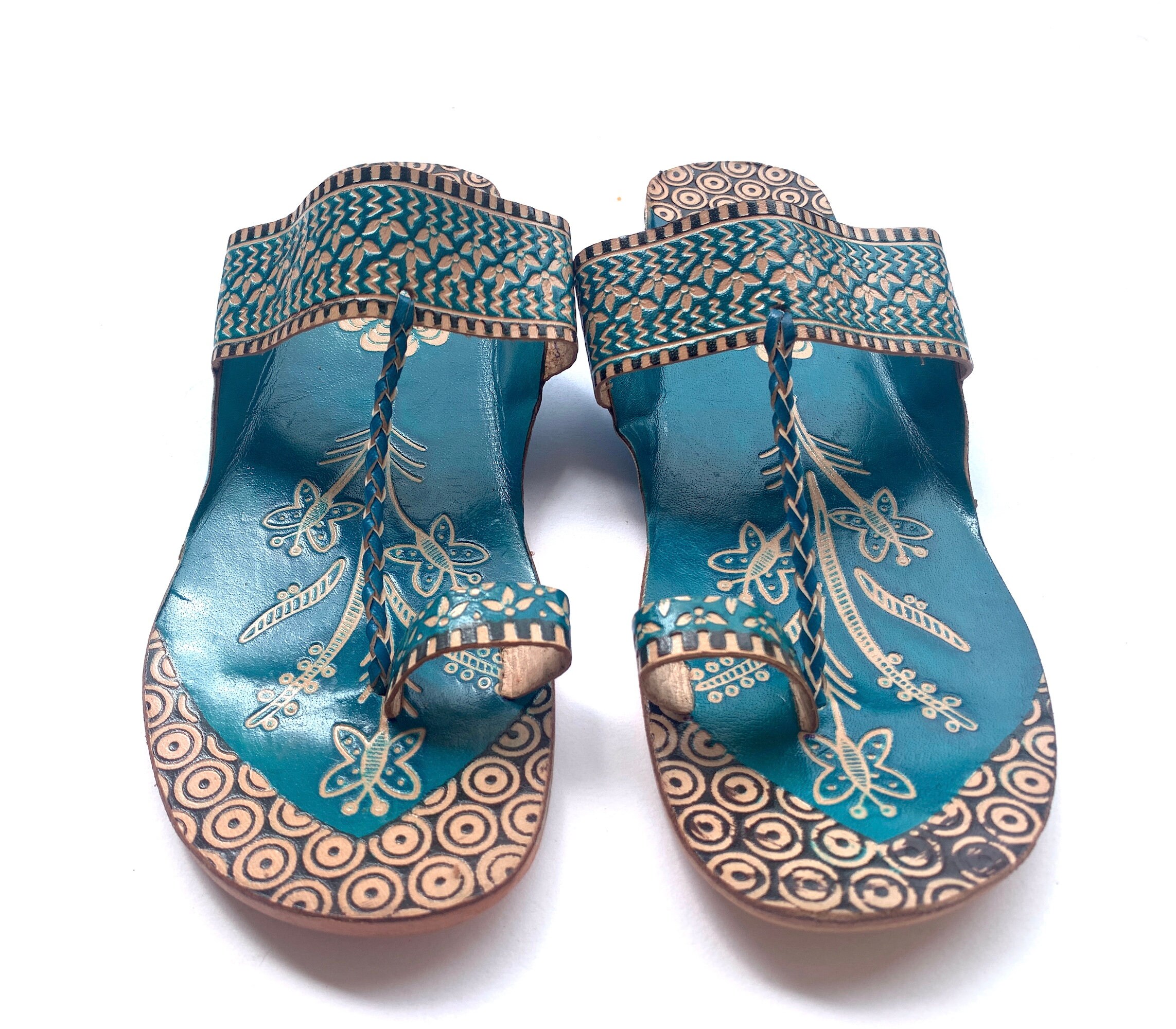 Blue Lotus Leather Women's Flat Sandals, Flip Flops, Slip Ons, Summer ...