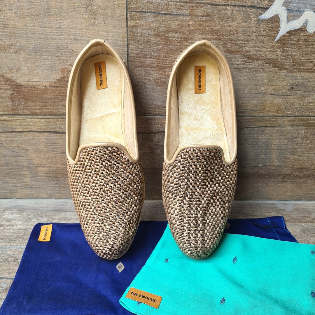 Brown Jute Mens Loafers, Mens Slip Ons, Mens Slides, Mens Khussa Indian ...
