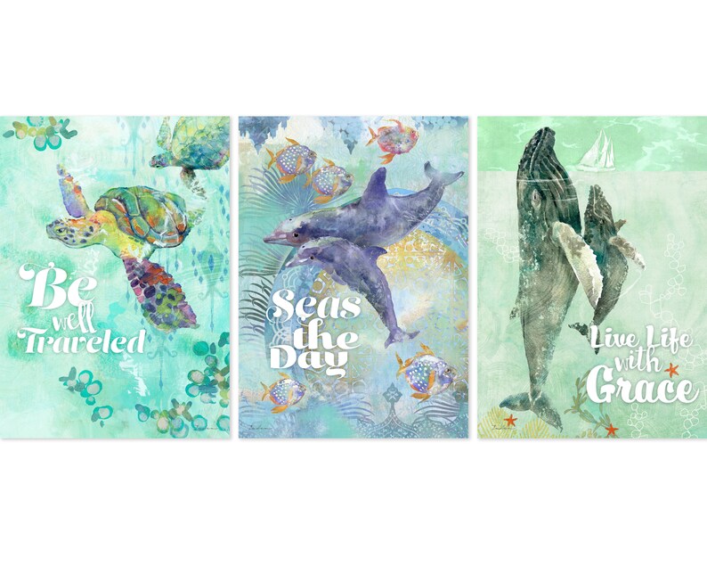 Sea Life Blank Note Card Set of 12 Different Note Cards With Envelopes ...