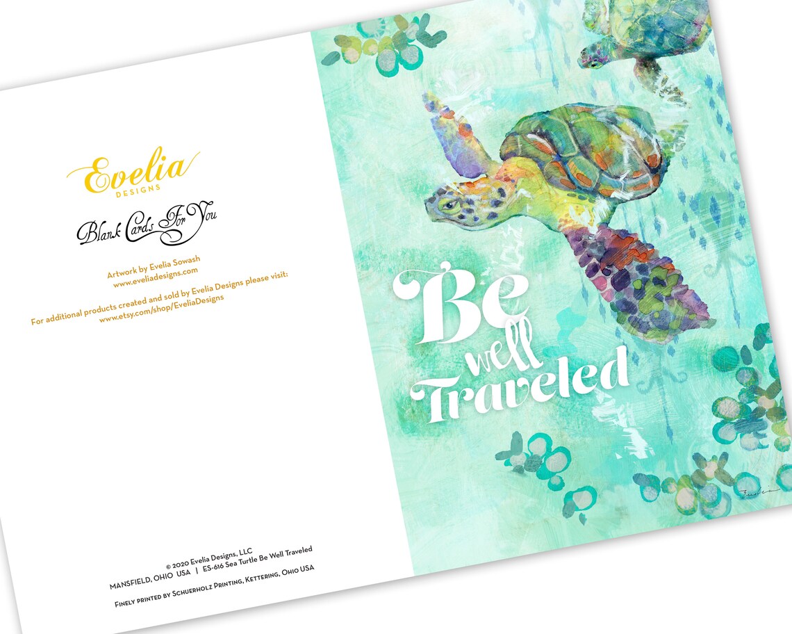 Sea Life Blank Note Card Set of 12 Different Note Cards With - Etsy