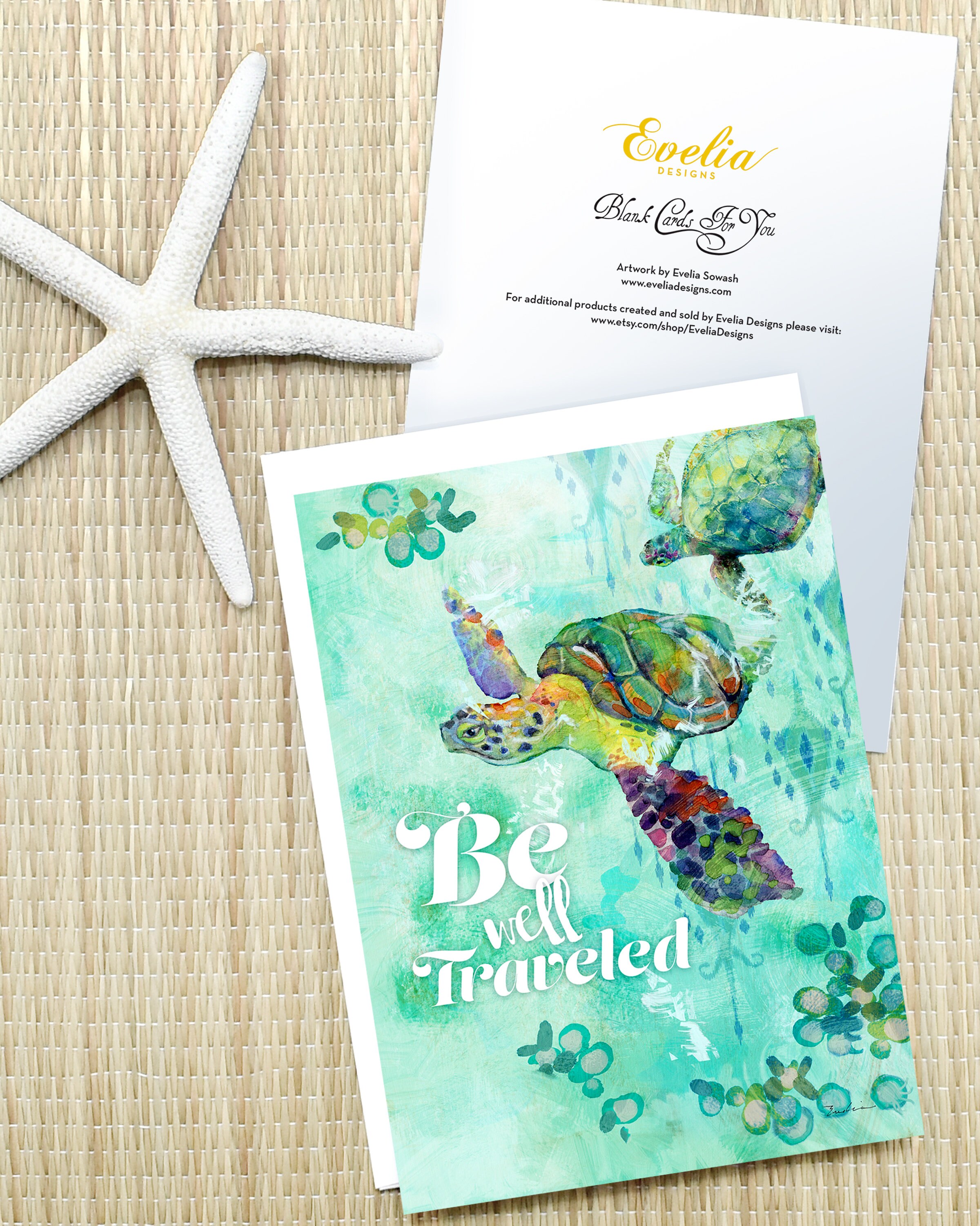 Sea Life Blank Note Card Set of 12 Different Note Cards With Envelopes ...