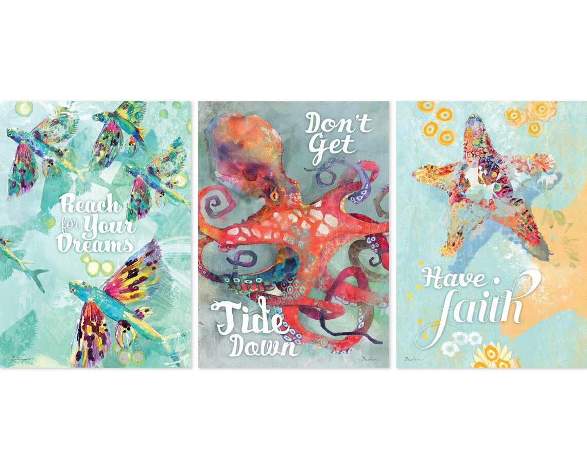 Sea Life Blank Note Card Set of 12 Different Note Cards With - Etsy