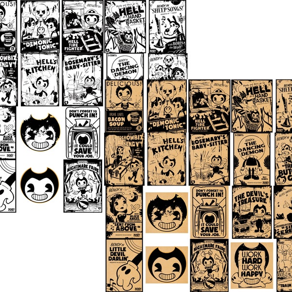 Bendy Posters - Etsy