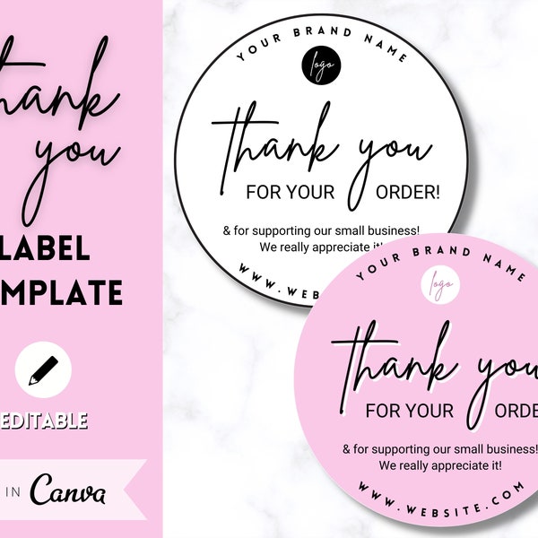 Thank You Sticker - Etsy