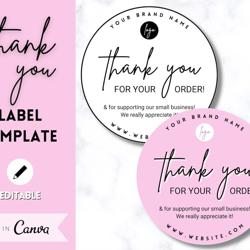 Thank You Stickers - Etsy