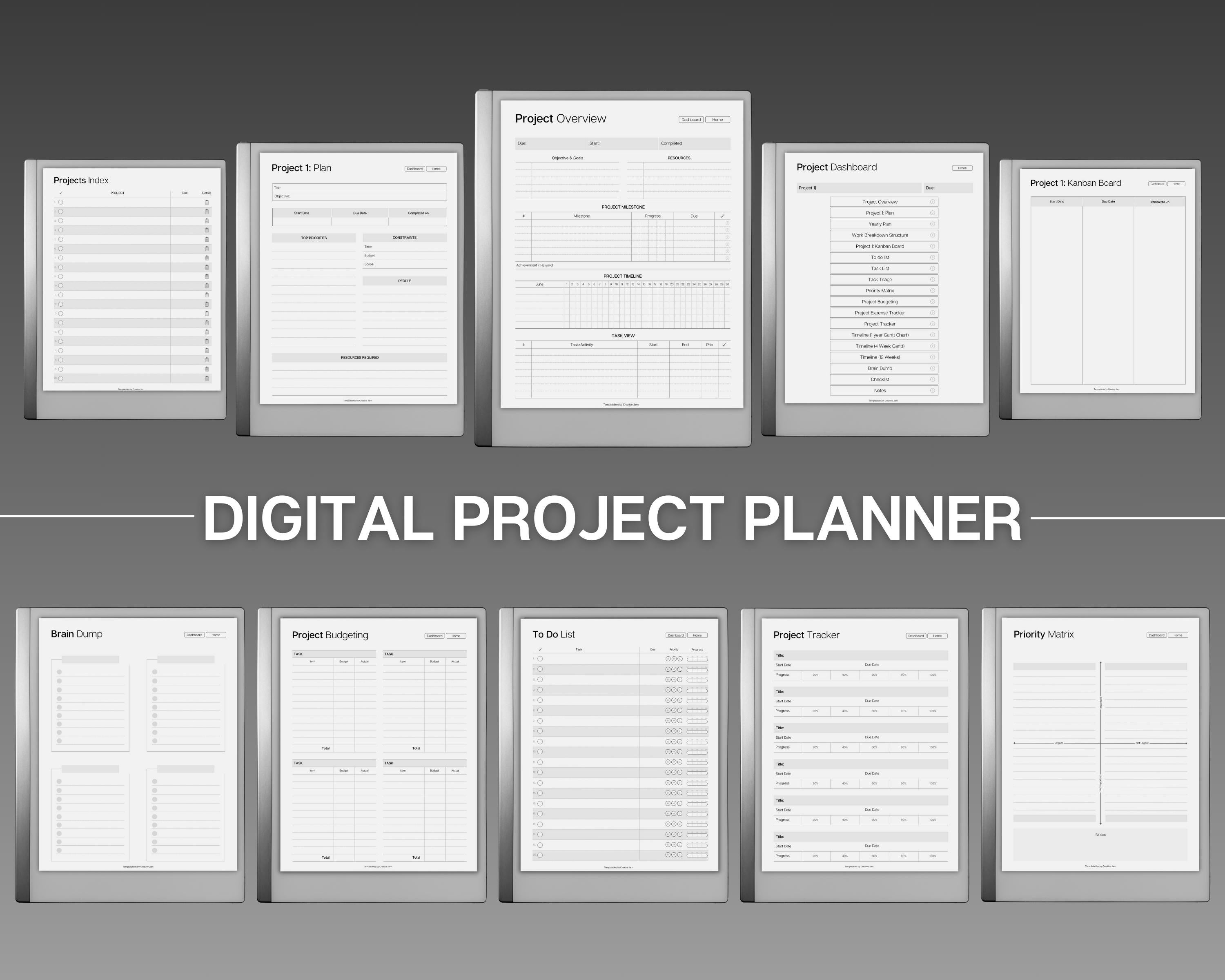 Project Planner for the Remarkable 2, Project Tracker Management ...
