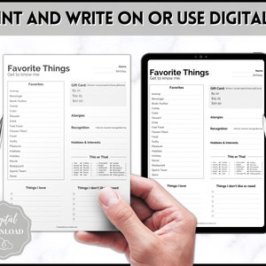 Employee Favorite Things, Get to Know You Game, Favorites List, Get to ...