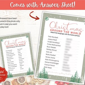Christmas Around the World Game! Holiday Game Printables, Xmas Party ...
