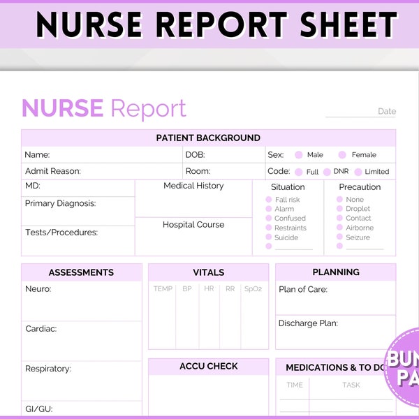 Perioperative Report Sheet Template - Etsy