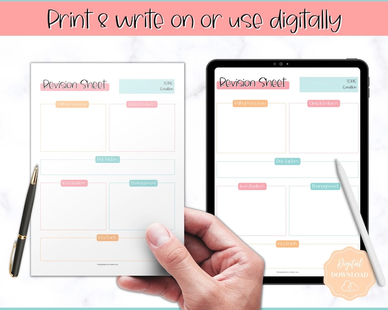 Nursing Revision Sheets Medical School Medicine & Nursing - Etsy