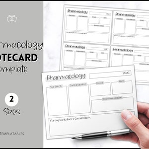 Pharmacology Drug Card Template, Nursing Printable, Nursing Notes ...