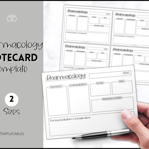 Paramedic Drug Card Template - Etsy