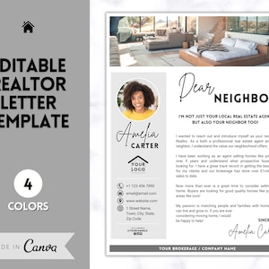 New Agent Introduction Letter, Real Estate Agent Template, Realtor ...
