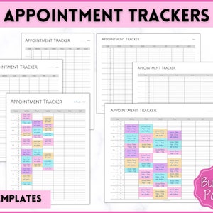 Appointment Tracker Printable, 15 Minute, Salon Planner, Therapist Appt ...