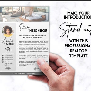 New Agent Introduction Letter, Real Estate Agent Template, Realtor ...