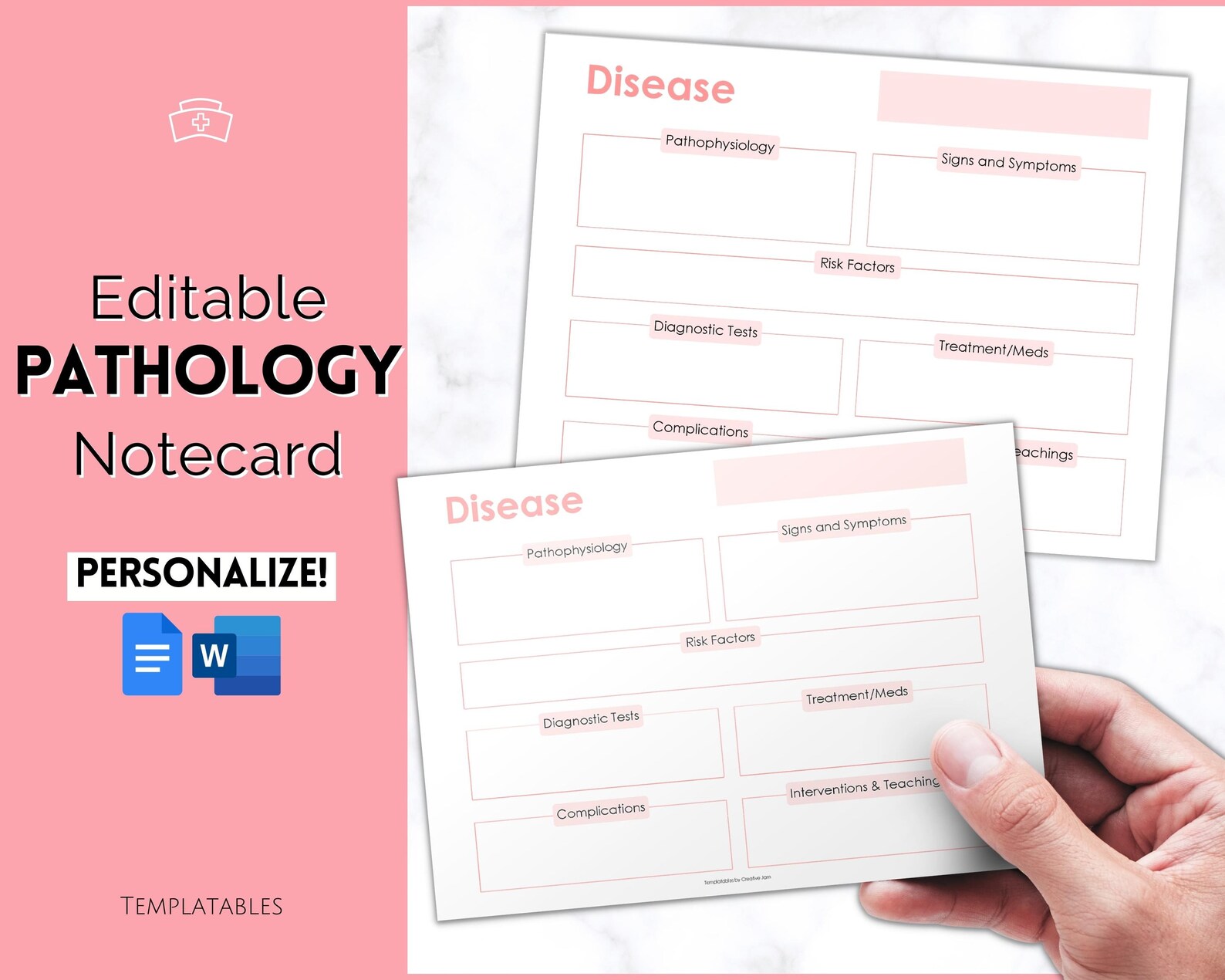 EDITABLE Nursing Patho Disease Template Pathophysiology - Etsy