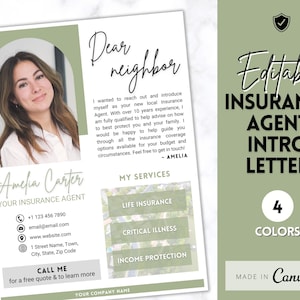 Insurance Agent Introduction Flyer Template, Life Insurance, Mortgage ...