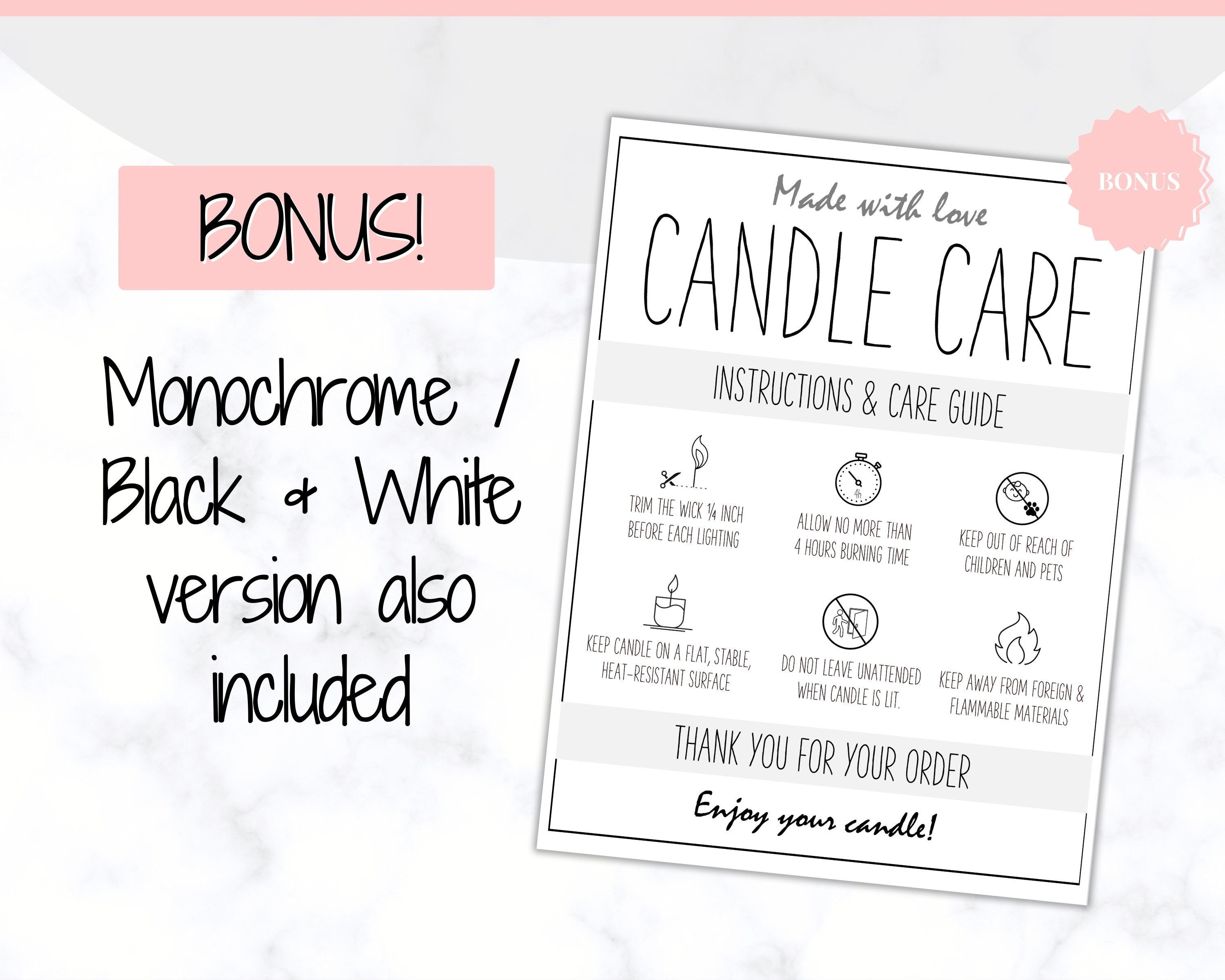 candle-care-card-printable-candle-care-guide-candle-safety-etsy-australia