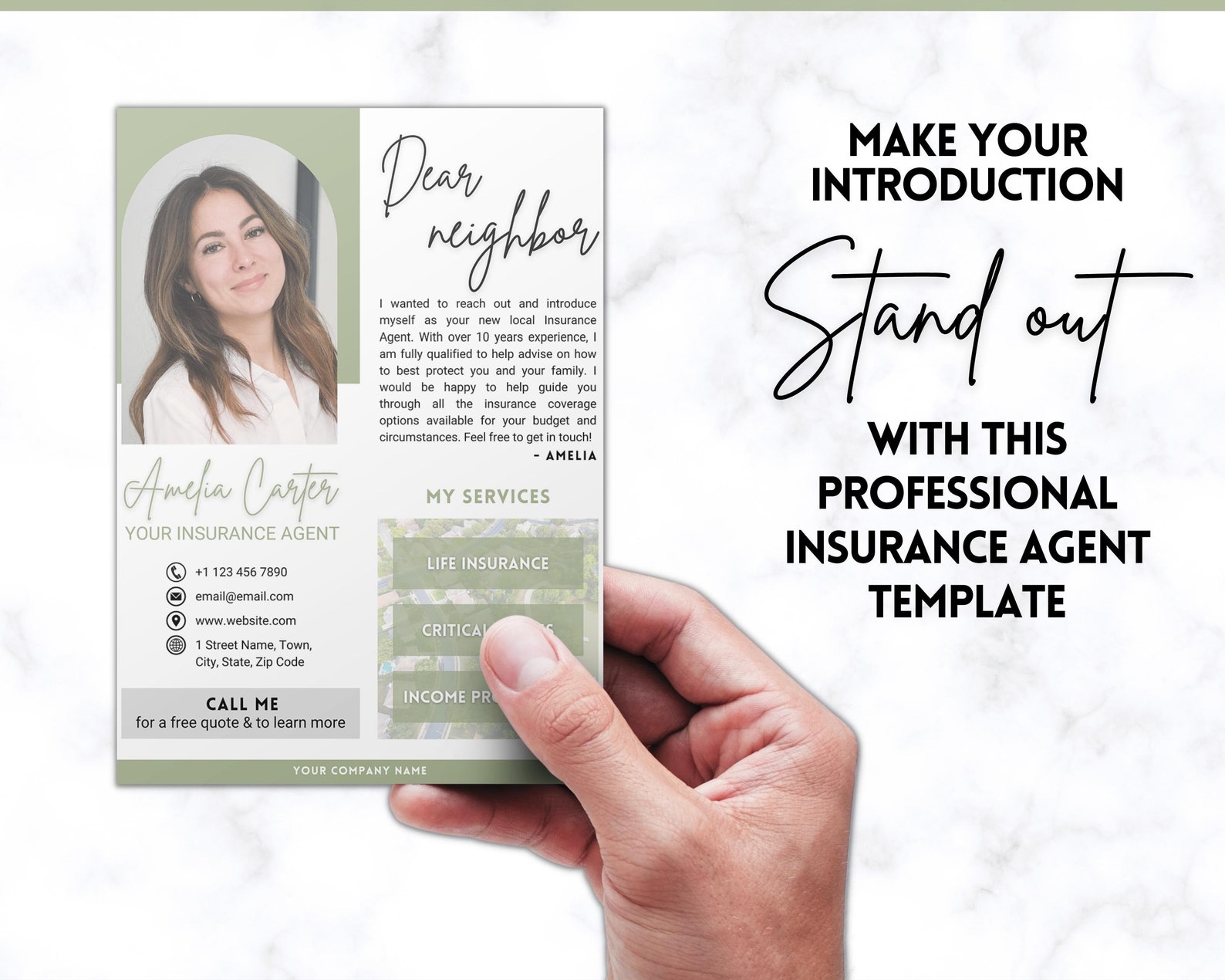 Insurance Agent Introduction Flyer Template Life Insurance - Etsy