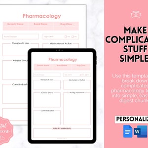 Nursing Notes Bundle, EDITABLE Nurse Student Study Guide, Concept Map ...