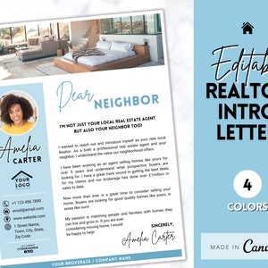 New Agent Introduction Letter Real Estate Agent Template - Etsy