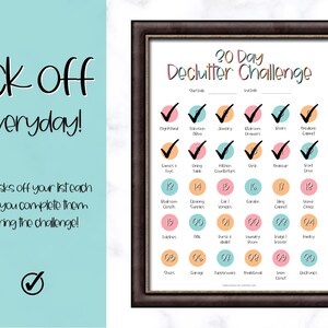 30 Day Declutter Challenge Printable, Cleaning Planner Schedule, De ...