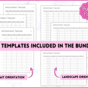 Appointment Tracker Printable, 15 Minute, Salon Planner, Therapist Appt ...
