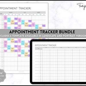 Appointment Tracker Printable, 15 Minute, Salon Planner, Therapist Appt ...