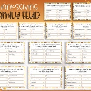 Thanksgiving Friendly Feud Game, Thanksgiving Family Feud Games, Family ...