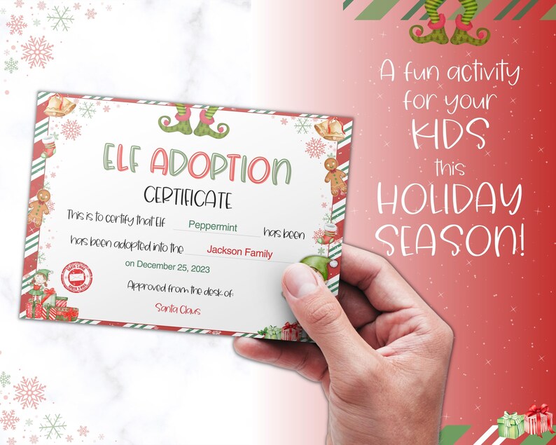 EDITABLE Elf Adoption Certificate, Elf Welcome Kit, Elf Arrival Letter ...