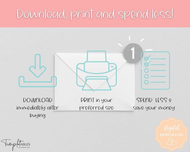 Printable No Spend Challenge BUNDLE Savings Challenge 30 Day - Etsy