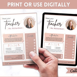 Meet the Teacher Template, Editable Meet Your Teacher Introduction ...