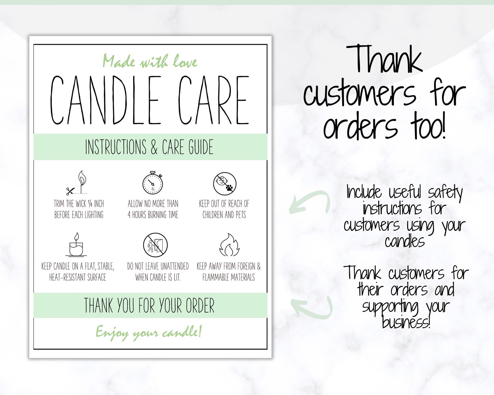 candle-care-card-printable-candle-care-guide-candle-safety-etsy-espa-a