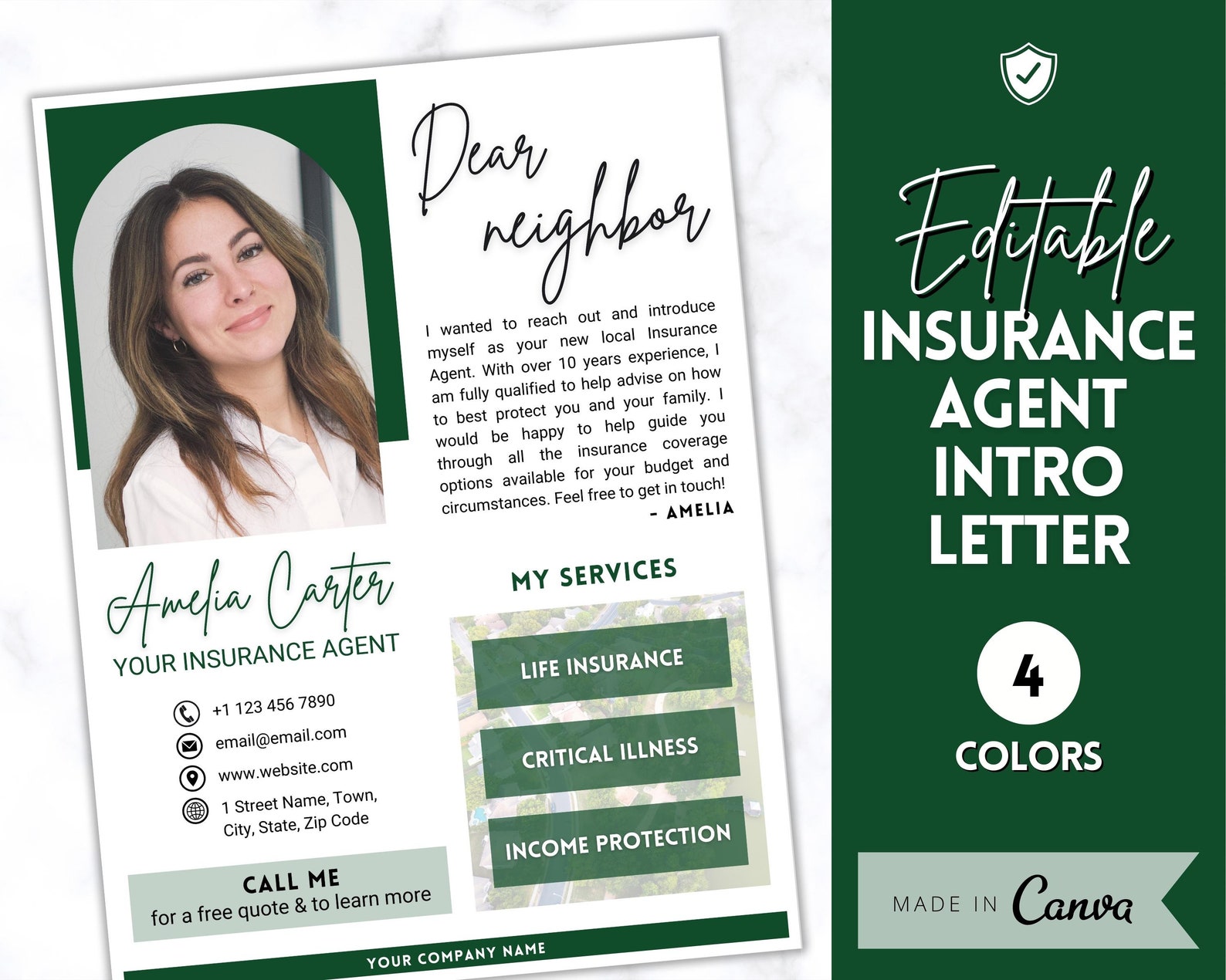 Insurance Broker Introduction Flyer Template, Life Insurance, Mortgage ...