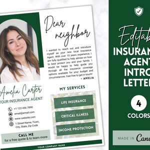 Insurance Broker Introduction Flyer Template, Life Insurance, Mortgage ...