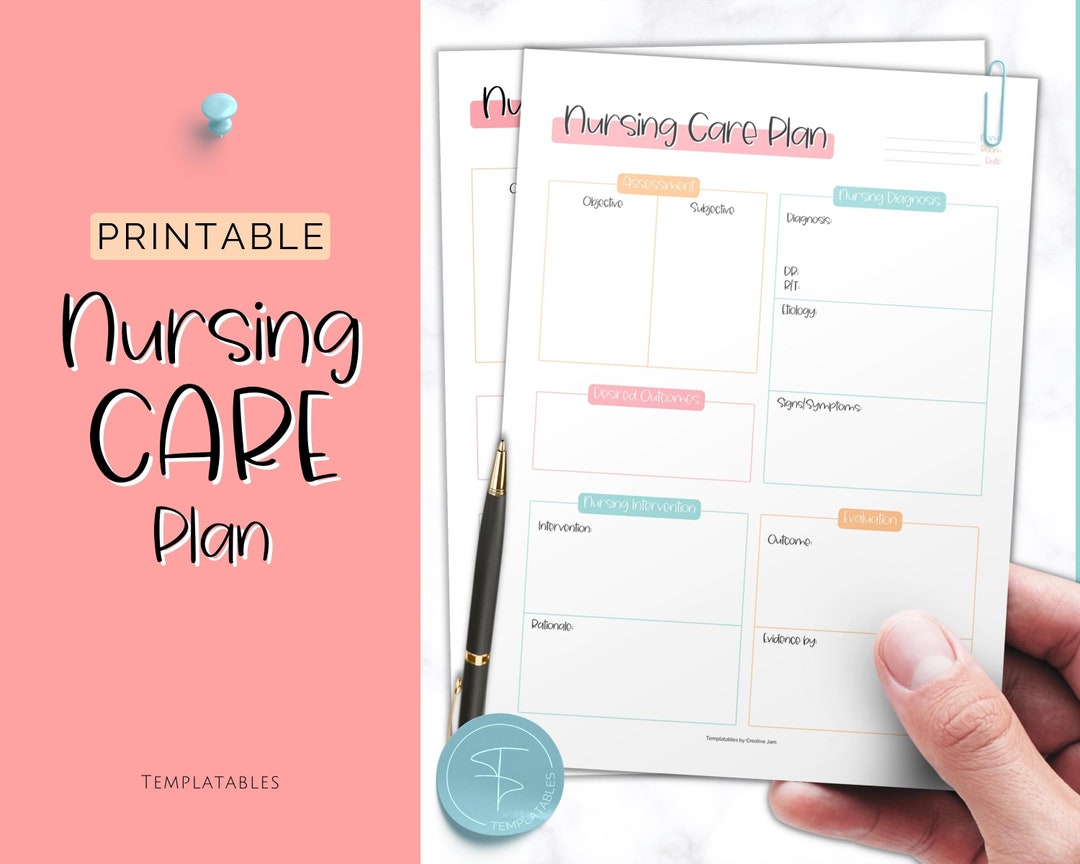 Printable Nursing Care Plan Template, Nursing Notes Assessment, Nursing ...