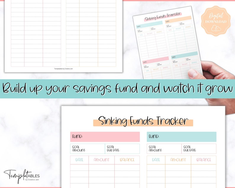 Sinking Funds Tracker BUNDLE Printable Savings Trackers - Etsy