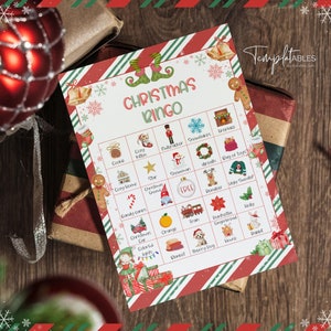 Christmas Bingo Cards, Holiday Bingo Game, 25 Printable Bingo Cards ...