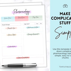 Nurse Student Study Guide, Printable Nursing Notes BUNDLE, Concept Map ...