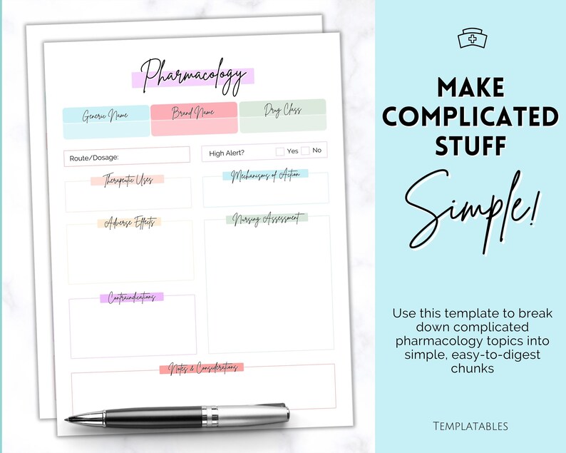 Nurse Student Study Guide Printable Nursing Notes BUNDLE - Etsy