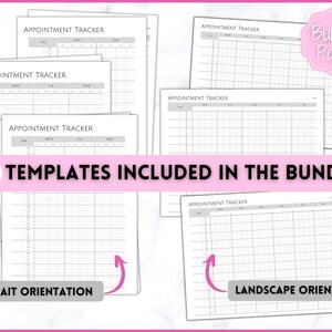 Appointment Tracker Printable, 15 Minute, Salon Planner, Therapist Appt ...
