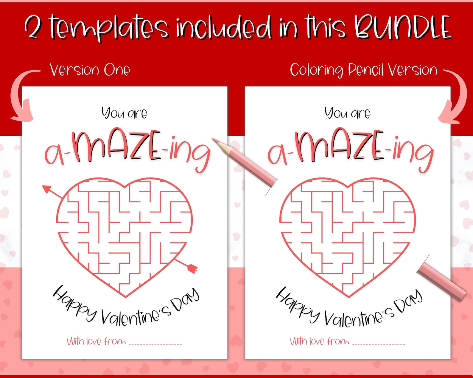 You're Amazing Valentine Card! Printable Valentines Day Gift, Maze ...