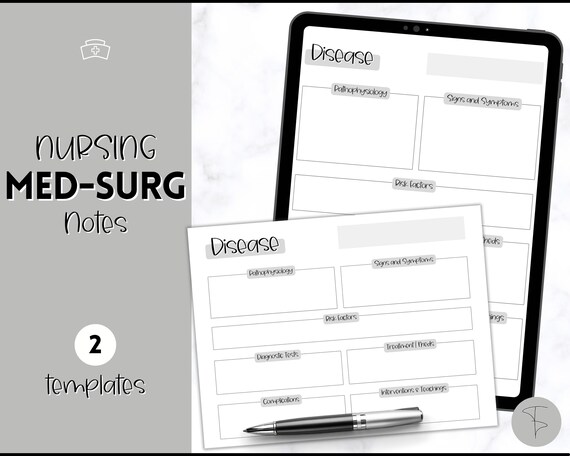 Nursing Patho Disease Template Pathophysiology Nurse Study - Etsy