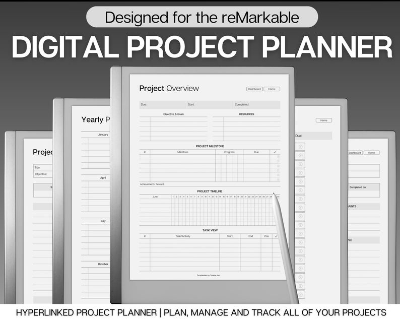 Project Planner for the Remarkable 2, Project Tracker Management ...