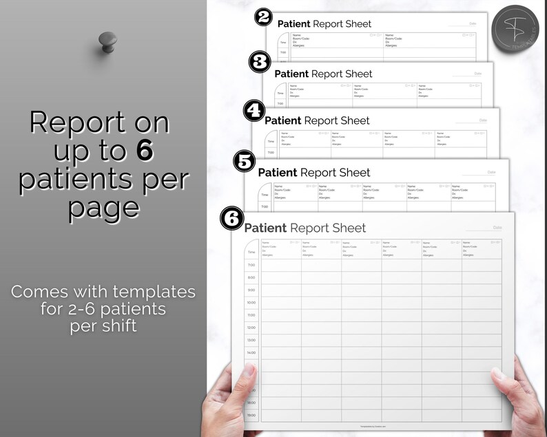 Nurse SHIFT Report Sheet Bundle, 5 Colors, Nurse Brain, ICU Nurse ...