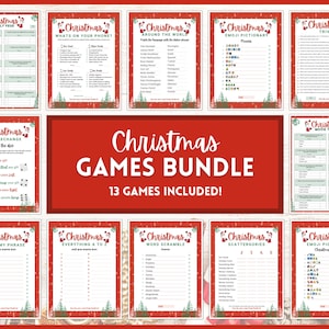 Holiday Party Games BUNDLE! 13 Christmas Game Printables! Fun Family ...