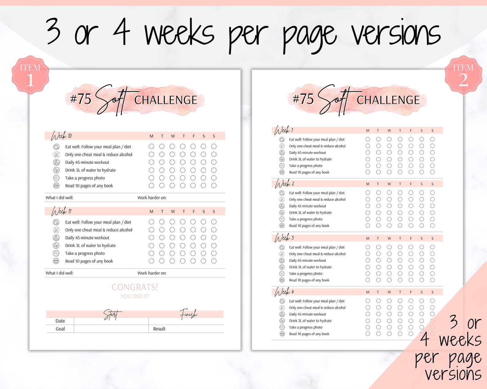 75 Medium Challenge Printable Free