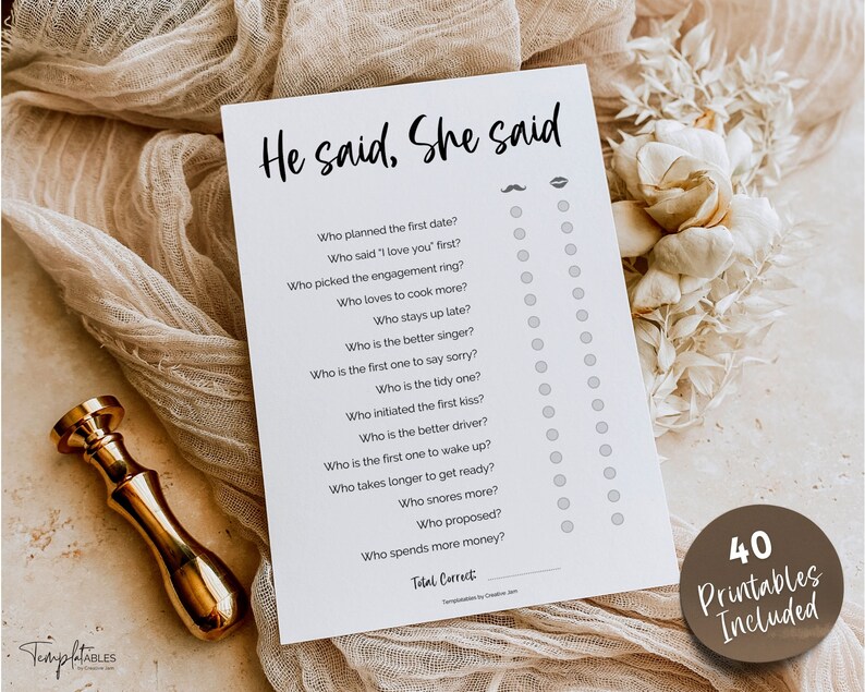 Engagement Party Games Bundle! 40 Printable Engagement Games, Fun ...