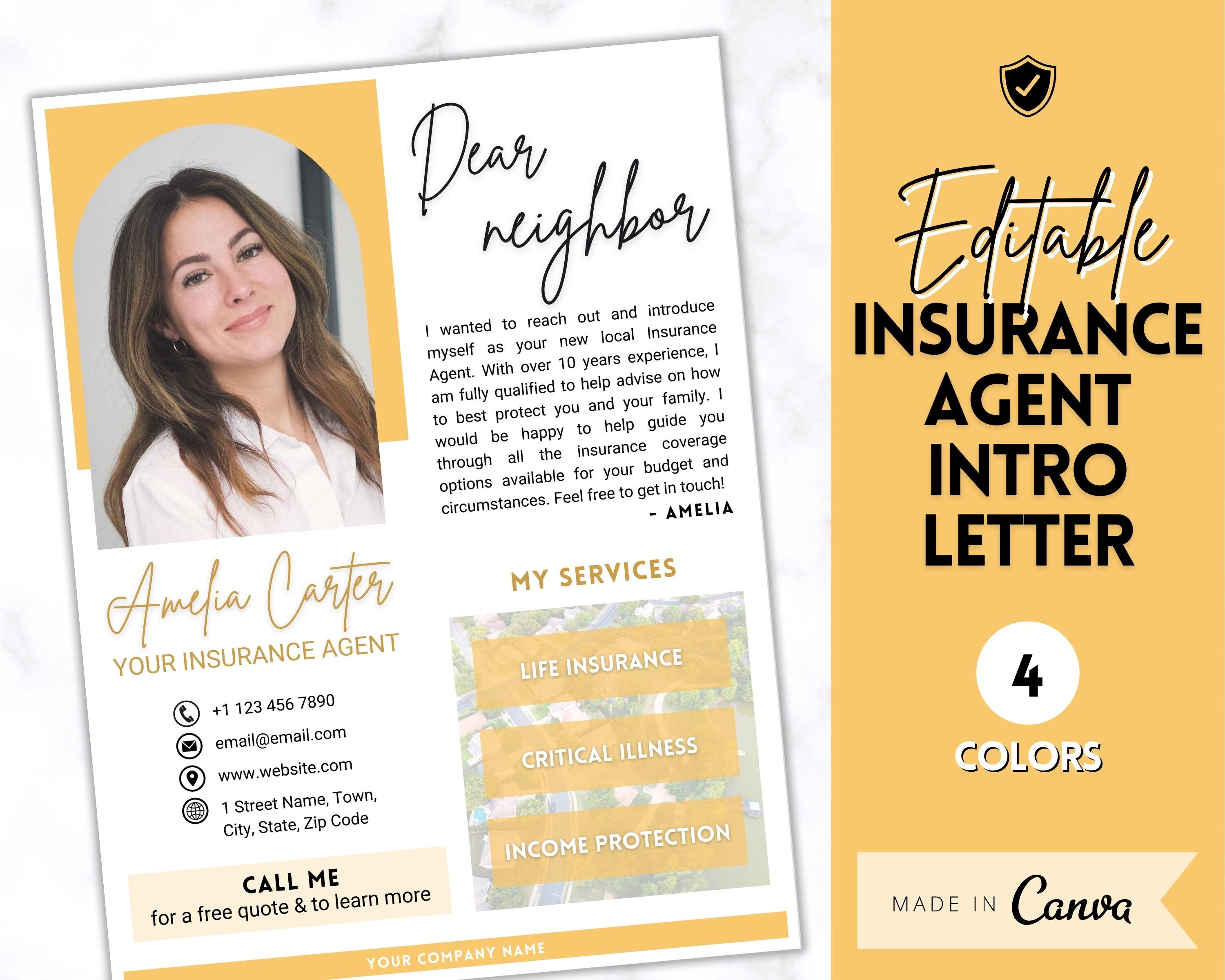 Insurance Broker Introduction Flyer Template, Life Insurance, Mortgage ...