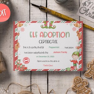 EDITABLE Elf Adoption Certificate, Elf Welcome Kit, Elf Arrival Letter ...